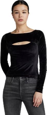 G-Star G-Star RAW Damen Cut-Out Slim Boatneck Top, Schwarz (dk Black D23811-D422-6484), XS