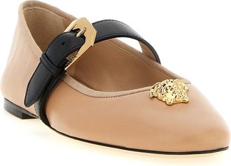 Versace La Medusa Ballet Flat - Beige