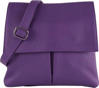 modamoda.de T63LEDER - Sac à bandoulière en cuir pour femme, lilas, s