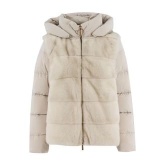 Moorer Femme, Vestes, Rose, Taille: 40 FR Veste Convertible en Peau de Mouton