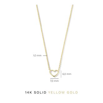 Isabel Bernard Halskette - Belleville Amore 14 Karat Collier With Heart - Gr. unisize - in Gold - f&uuml;r Damen