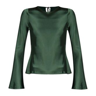 Ganni Top mit R&uuml;ckenschlitz - - Blouses & Shirts - Damen - Gr&uuml;n - L