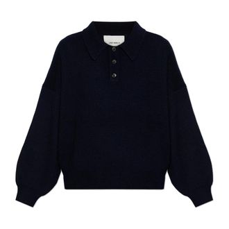 Lisa Yang Etta Polo Sweater - - Knitwear - Damen - Blau - M