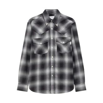 Amish Shirt Texaco C0478 - - Shirts - Herren - Grau - M