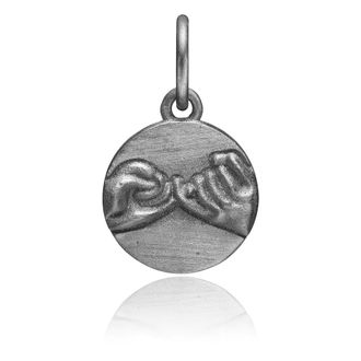 Frk. Lisberg Femme, Accessoires, Gris, Taille: ONE Size Pendentif Amiti&eacute; en Argent Noir