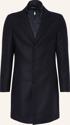 HUGO BOSS Wollmantel Hyde Mit Herausnehmbarer Blende blau