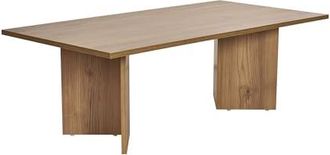 Hanah Home Stylish Oak Coffee Table, 119 cm x 60 cm x 40 cm | 100% Melamine Coated Particle Board, 18 mm Thick | Perfect for Modern Living Rooms & Cozy Spaces