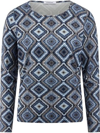 Peter Hahn Rundhals-Shirt Peter Hahn blau
