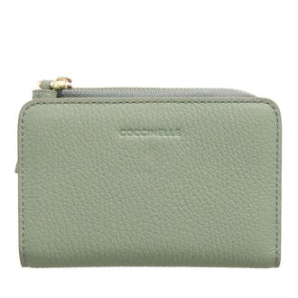 Coccinelle Portemonnaie - Metallic Soft - Gr. unisize - in Gr&uuml;n - f&uuml;r Damen