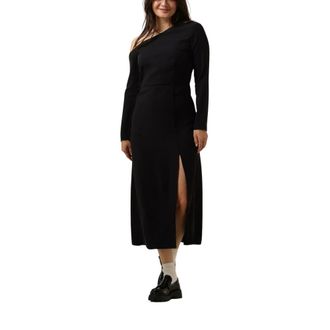 Modstr&ouml;m Schwarzes Midi-Kleid Fanyamd Long - - Dresses - Damen - Schwarzk - M