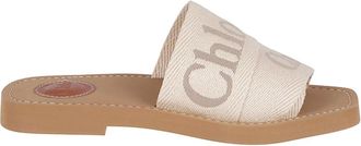 Chlo&eacute; Femme, Chaussures, Beige, Taille: 37 EU Woody Flat Mule