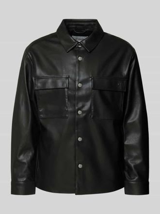 Calvin Klein Jeans Regular Fit Hemdjacke in Leder-Optik