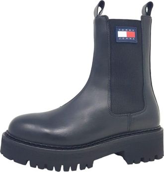 Tommy Jeans Damen TJW URBAN Chelsea EN0EN02298 Mittelhohe Stiefel, Schwarz, 40 EU