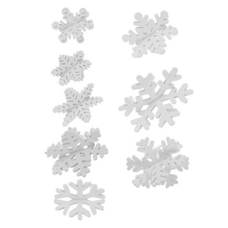 Valiclud 8 St&uuml;ck Teiliges Holz Schneeflocken Tischdeko Stabile Winter Weihnachtsdekorationen mit DIY-freundlicher Oberfl&auml;che Vielseitige Tischmittelst&uuml;cke f&uuml;r 