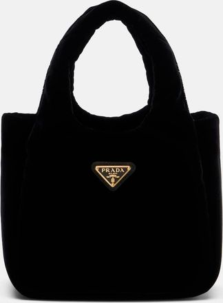 Prada Sac Mini en velours à anse supérieure