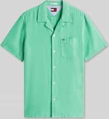 Tommy Jeans Regular Fit Freizeithemd aus Leinen-Baumwoll-Mix