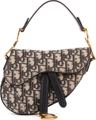 Dior Crossbody Bags - Oblique Saddle Mini - Gr. unisize - in Blau - f&uuml;r Damen