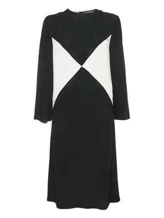 Valentino Garavani robe à design bicolore - Noir