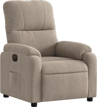 vidaXL Relaxsessel Elektrisch Taupe Mikrofasergewebe Vidaxl