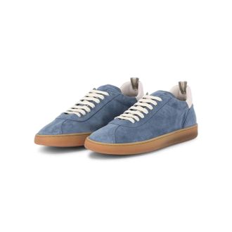 Officine Creative Low-Top Sneaker - Sneaker Halo aus Veloursleder - Gr. 41 (EU) - in Blau - f&uuml;r Damen