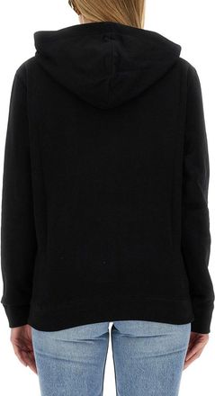 Saint Laurent Logo Print Sweatshirt - Black