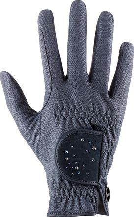 Uvex Sportstyle Diamond - dehnbarer Reithandschuh f&uuml;r Damen und Herren - strapazierf&auml;hig - veredelt mit Swarovski Kristallen - Blue - 9