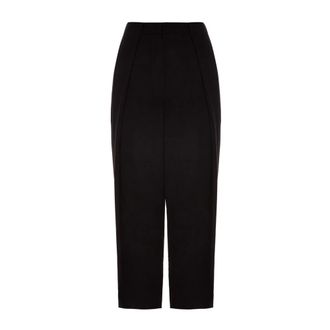 Balmain Viskose Hose - - Trousers - Damen - Schwarzk - XL