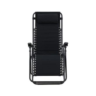 ebuy24 Vulcano Liegestuhl schwarz