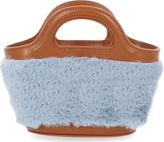 Marni Womens Micro Tropicalia Bag Azure Polyester Leather Handbags Hand