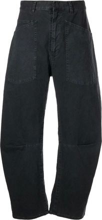 Nili Lotan Femme, Jeans, Gris, Taille: 36 FR Jean Denim Gris &agrave; Jambe Courb&eacute;e