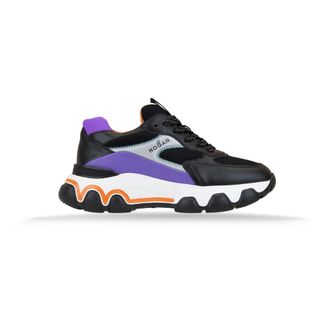 Hogan Schn&uuml;rschuhe f&uuml;r Damen aus Leder und Stoff - - Shoes - Damen - Mehrfarbig - 34 EU