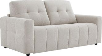 Vente-Unique 3-Sitzer-Schlafsofa aus hellgrauem Chenillestoff ISISTIA