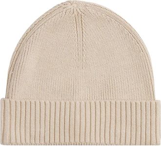 Tommy Hilfiger Flag Embroidery Beanie mit Kaschmir - - Accessories - Herren - Beige - ONE SIZE