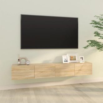 vidaXL Meubles tv muraux 2pcs ch&ecirc;ne sonoma 100x30x30cm bois ing&eacute;nierie Vidaxl