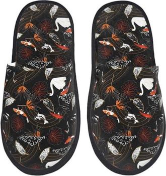 Generic Pantoufle Maison Imprim&eacute; Animal Koi Poisson Koi Chaudes Pantoufles Portative Chaussons Maison Doux Hiver Chaussures Chaudes Pour Maison Salon H&ocirc;tels L