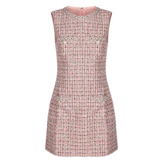 Self Portrait Mini Boucl&eacute; Kleid - - Dresses - Damen - Rosa - M