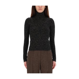 Max Mara Femme, Pulls, Noir, Taille: 40 FR Col roul&eacute;s