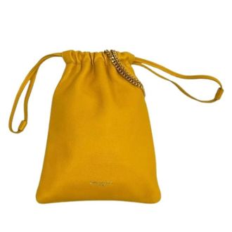 Saint Laurent Pre-owned Paris Leder Drawstring Schultertasche - - Pre-owned - Damen - Gelb - ONE SIZE