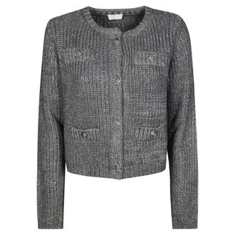 Liu Jo Femme, Pulls, Gris, Taille: 38 FR Rebecca Chanel Haut Tricot