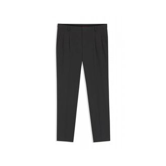 HUGO BOSS Homme, Pantalons, Noir, Taille: L Pantalon extra-slim en twill de laine m&eacute;lang&eacute;e