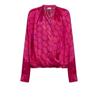Dries Van Noten Soft Ellipses Wickelbluse - - Blouses & Shirts - Damen - Rosa - XS