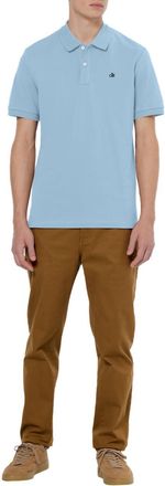 Scotch & Soda Mens Seasonal core-Logo Pique Polo Shirt, Spring Blue, XXL