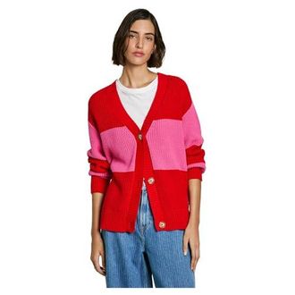 Pepe Jeans London Paloma Cardigan en Tricot, Rouge (Rouge), S Femme