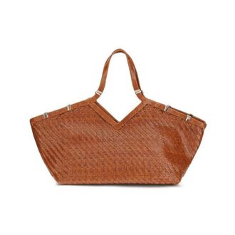 Benedetta Bruzziches Femme, Sacs, Brun, Taille: ONE Size Sac &agrave; main en cuir de buffle avec motif