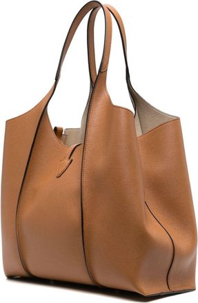 Tod's Grained Leather Tote Bag - Tan
