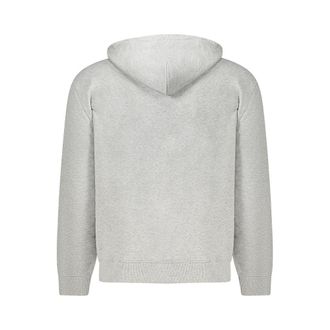 Calvin Klein Cotton Logo-Embroidered Hoodie - Gray