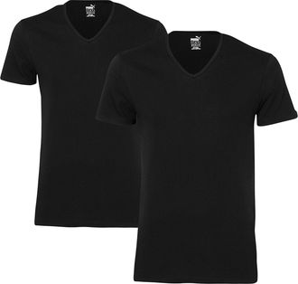 Puma Puma Herren T-Shirt Basic 2er Pack, Black, XL, 652002001