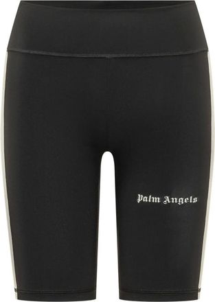 Palm Angels Femme, Sport, Noir, Taille: 40 FR Classic Logo Track Biker Shorts