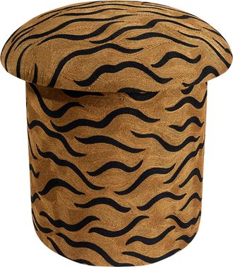 Doing Goods Tabouret brodé Maya Tiger Doing Goods