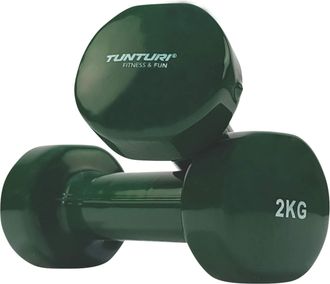 Tunturi New Fitness Kurzhantel Vinylbeschichtung 2 kg, Gr&uuml;n, 14TUSFU110